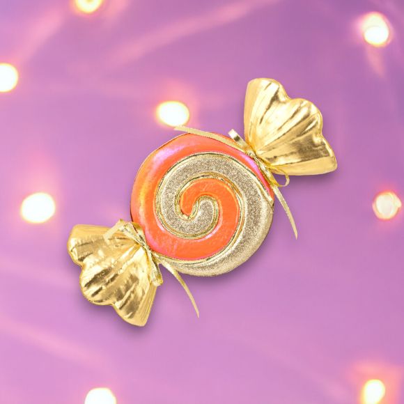 14in Orange Swirl Candy Wrapper | Burlap and Bling Decor