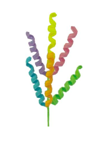 Pastel Curly Spray , 24L multi colored | Burlap and Bling Decor