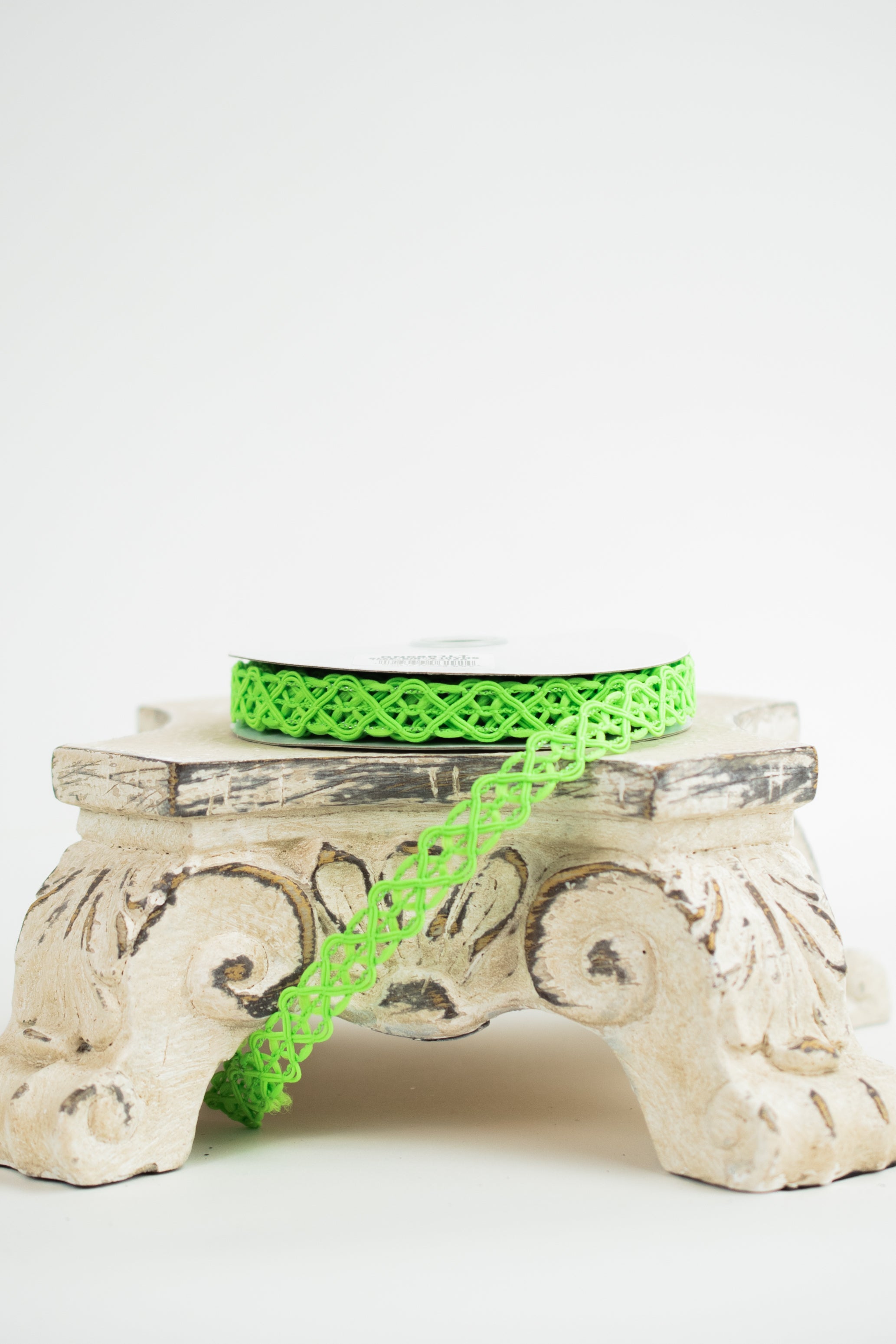 5/8"X10YD OPEN WEAVE TRIM, WIRED FRESH GREEN | Burlap and Bling Decor