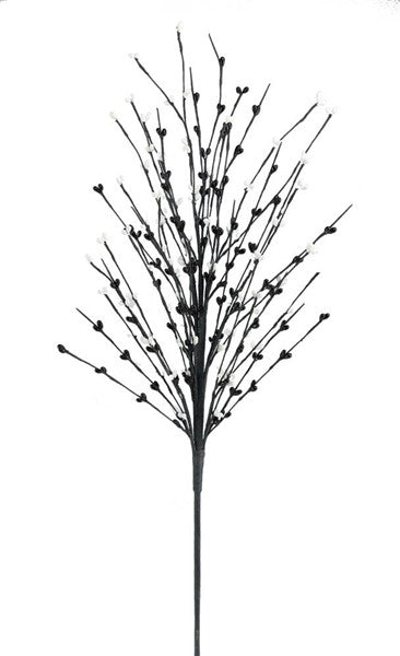 25"L PIP SPRAY BLACK/WHITE | Burlap and Bling Decor