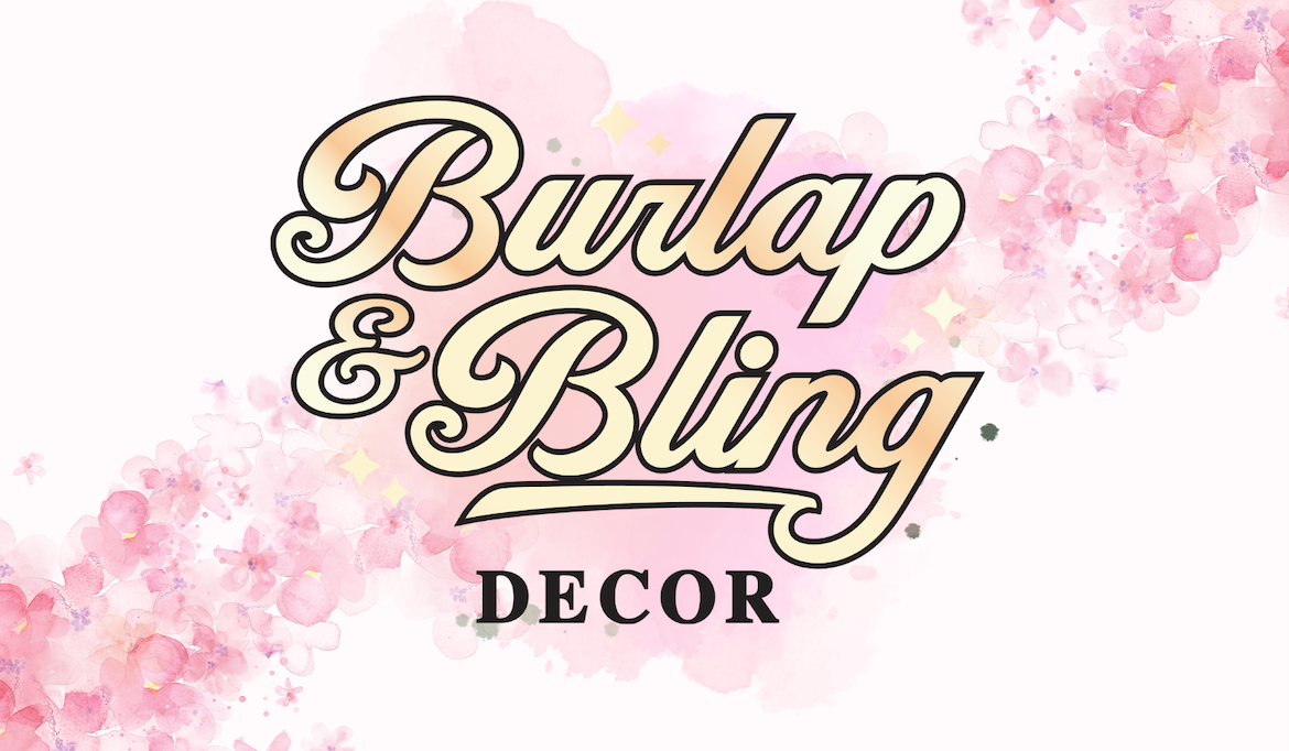 Burlap and Bling Decor